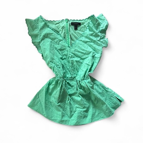 J. Crew | Tops | J Crew Mint Green Peplum Top | Poshmark